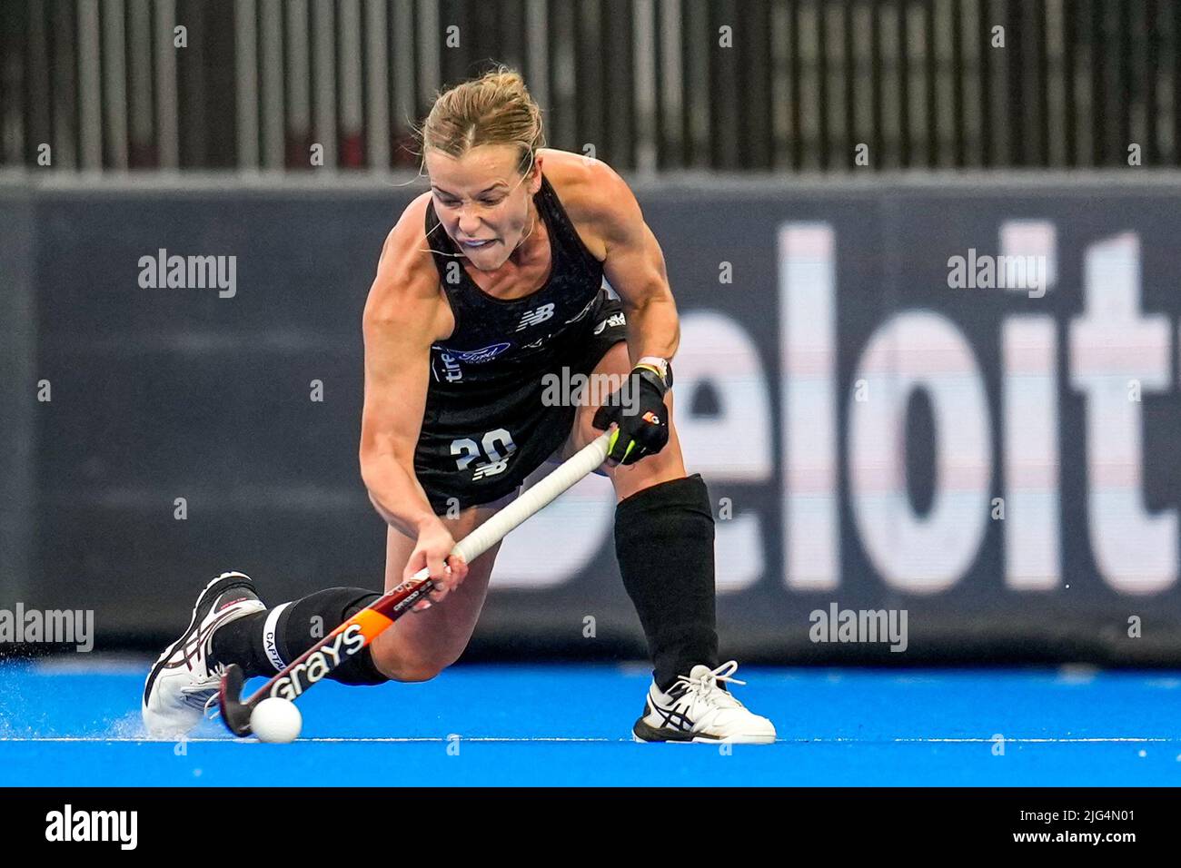 AMSTELVEEN, NETHERLANDS - JULY 7: Megan Hull of New Zealand during the ...