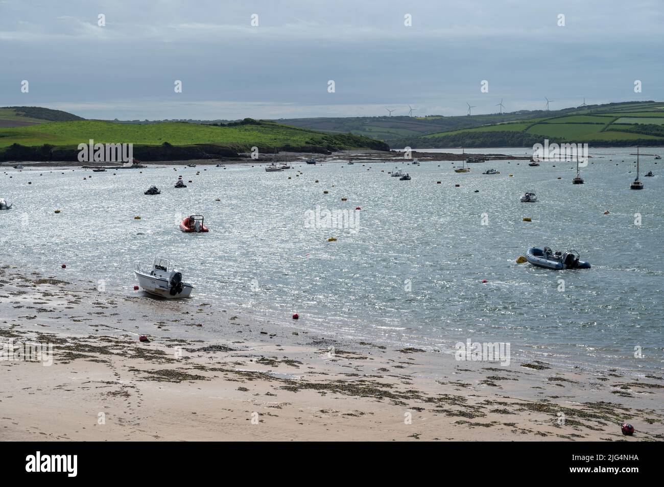 Boats on The Camel Estuary, Rock, Cornwall. UK Stock Photo - Alamy