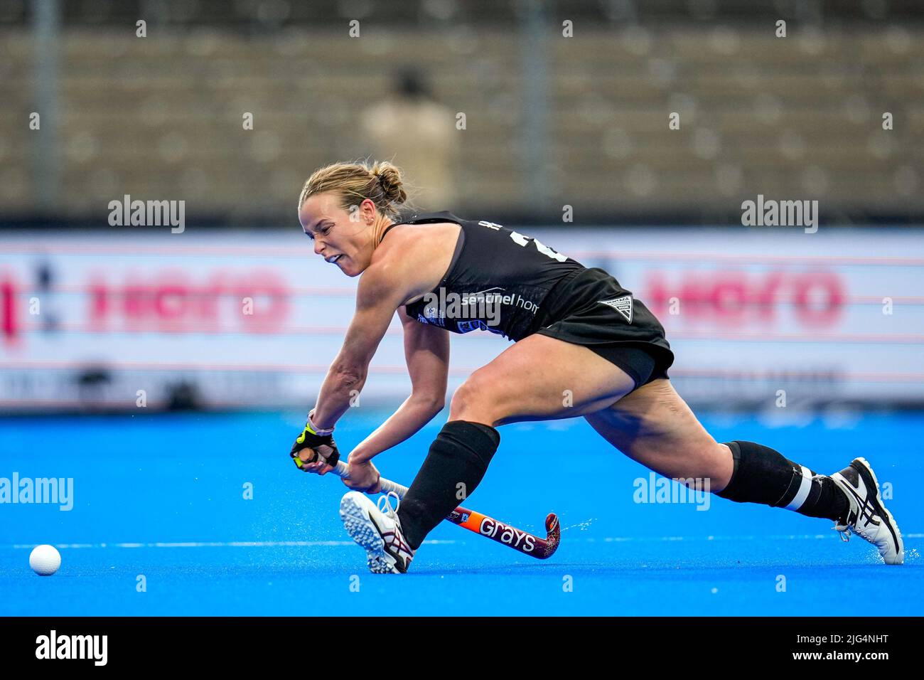 AMSTELVEEN, NETHERLANDS - JULY 7: Megan Hull of New Zealand during the ...