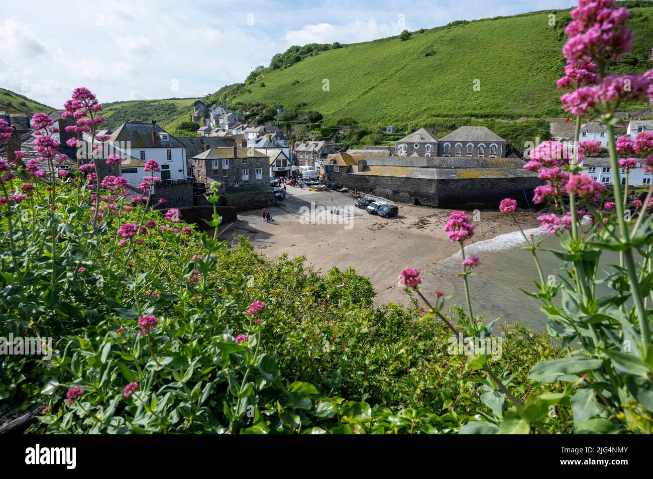 The pretty fishing village of Port Isaac, Cornwall, UK, location of the ...