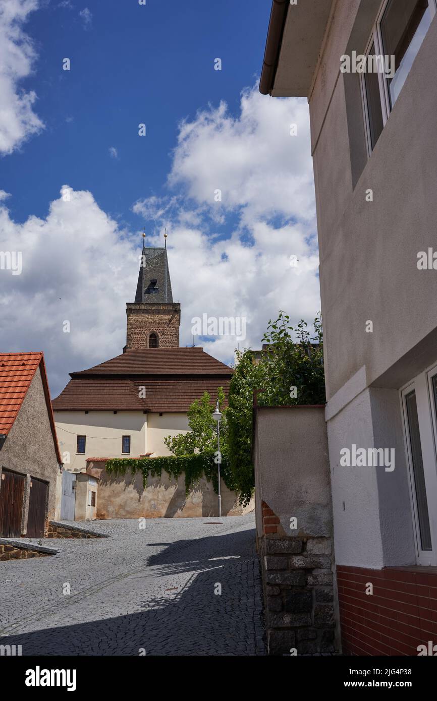 Rakovnik, Czech Republic - July 2, 2022 - the High gate at the highest ...