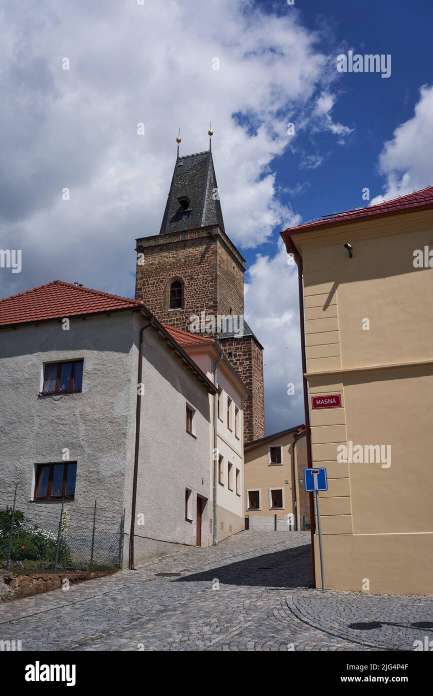 Rakovnik, Czech Republic - July 2, 2022 - the High gate at the highest ...