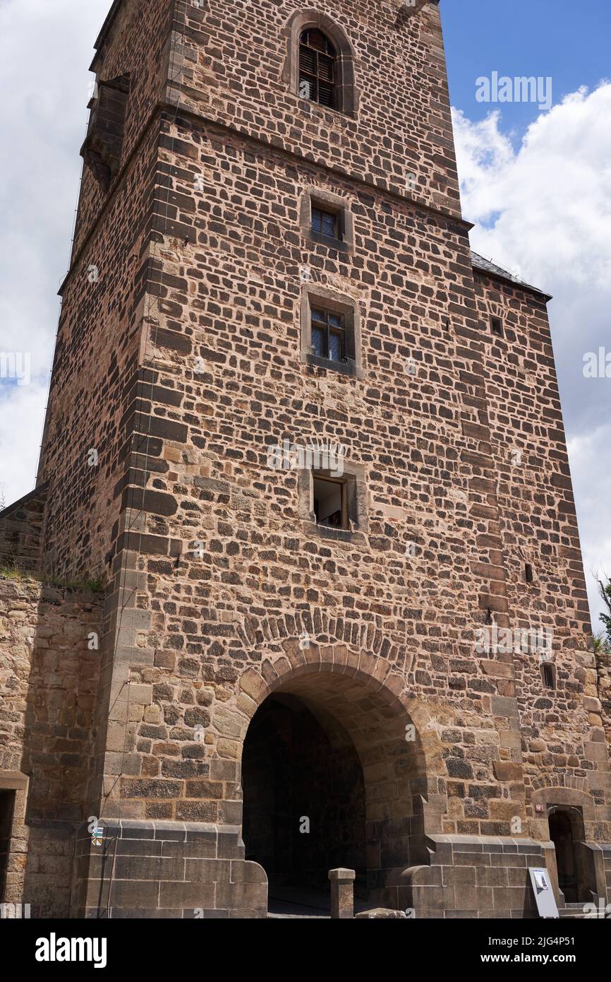 Rakovnik, Czech Republic - July 2, 2022 - the High gate at the highest ...