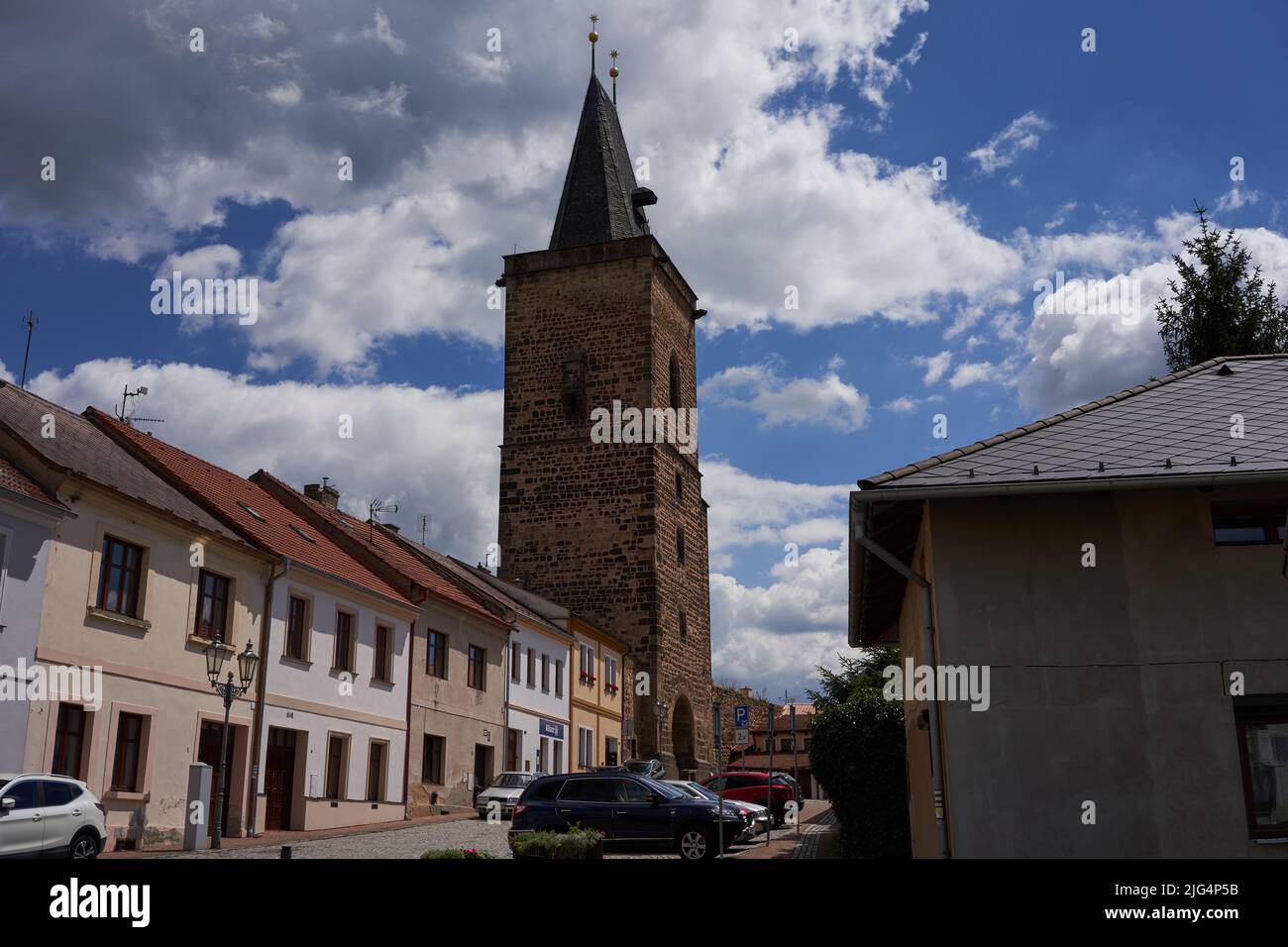 Rakovnik, Czech Republic - July 2, 2022 - the High gate at the highest ...
