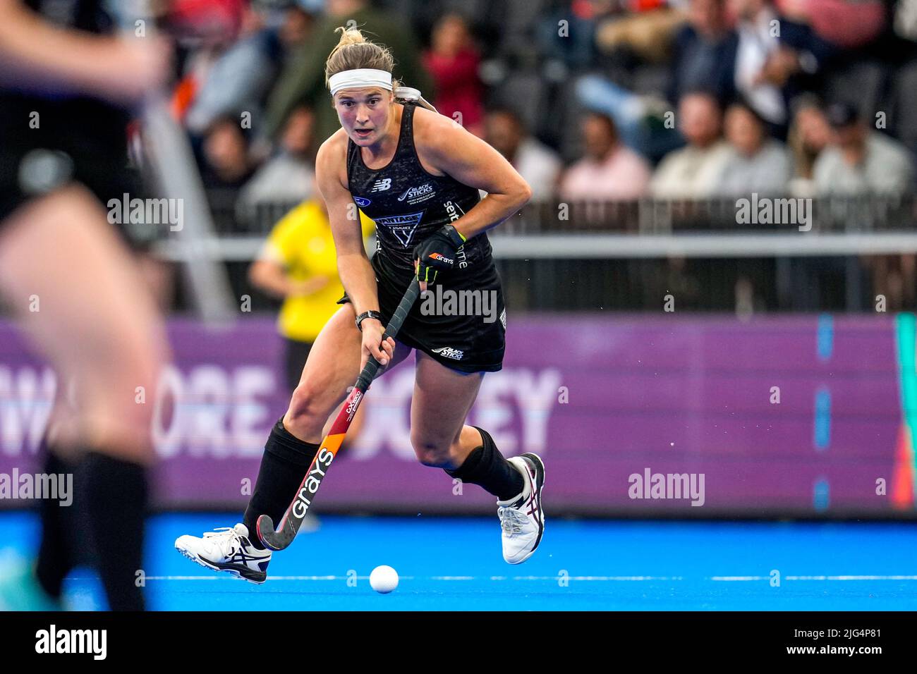 AMSTELVEEN, NETHERLANDS - JULY 7: Frances Davies of New Zealand during ...