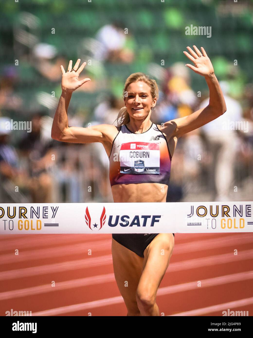 Emma Coburn wins the women’s 3000m steeplechase at the 2022 US ...