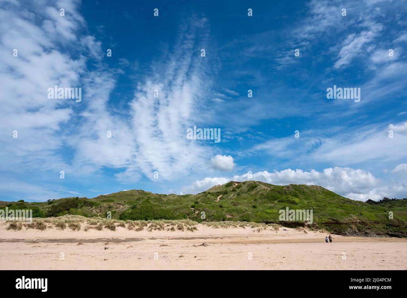 Daymer Bay beach at Rock on the Camel Estuary, Cornwall. UK Stock Photo ...