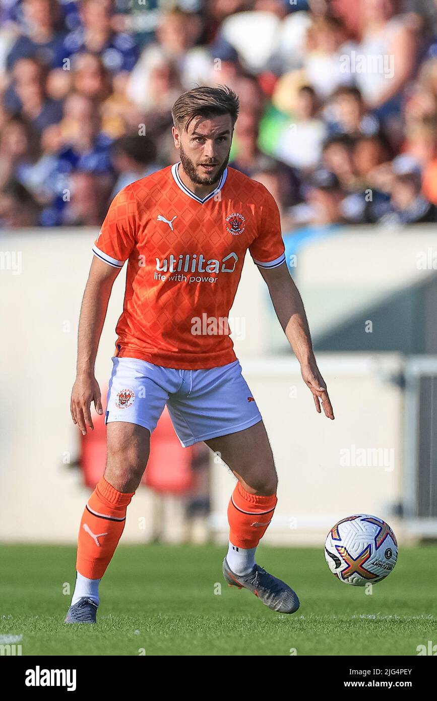 Luke Garbutt #29 of Blackpool in action during the game Stock Photo - Alamy