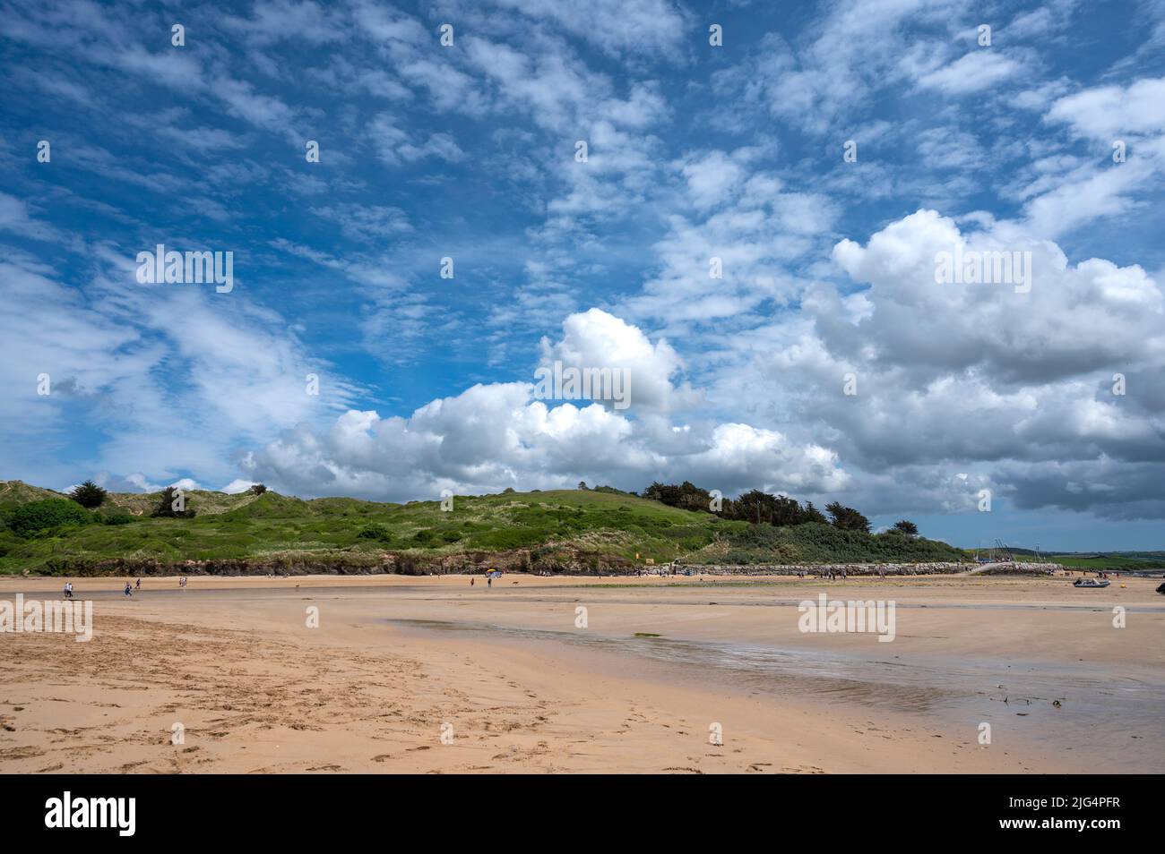 Daymer Bay beach at Rock on the Camel Estuary, Cornwall. UK Stock Photo ...