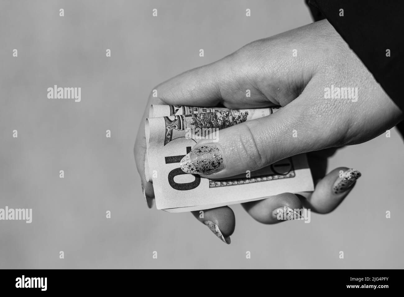 United states currency 100 dollars Black and White Stock Photos ...