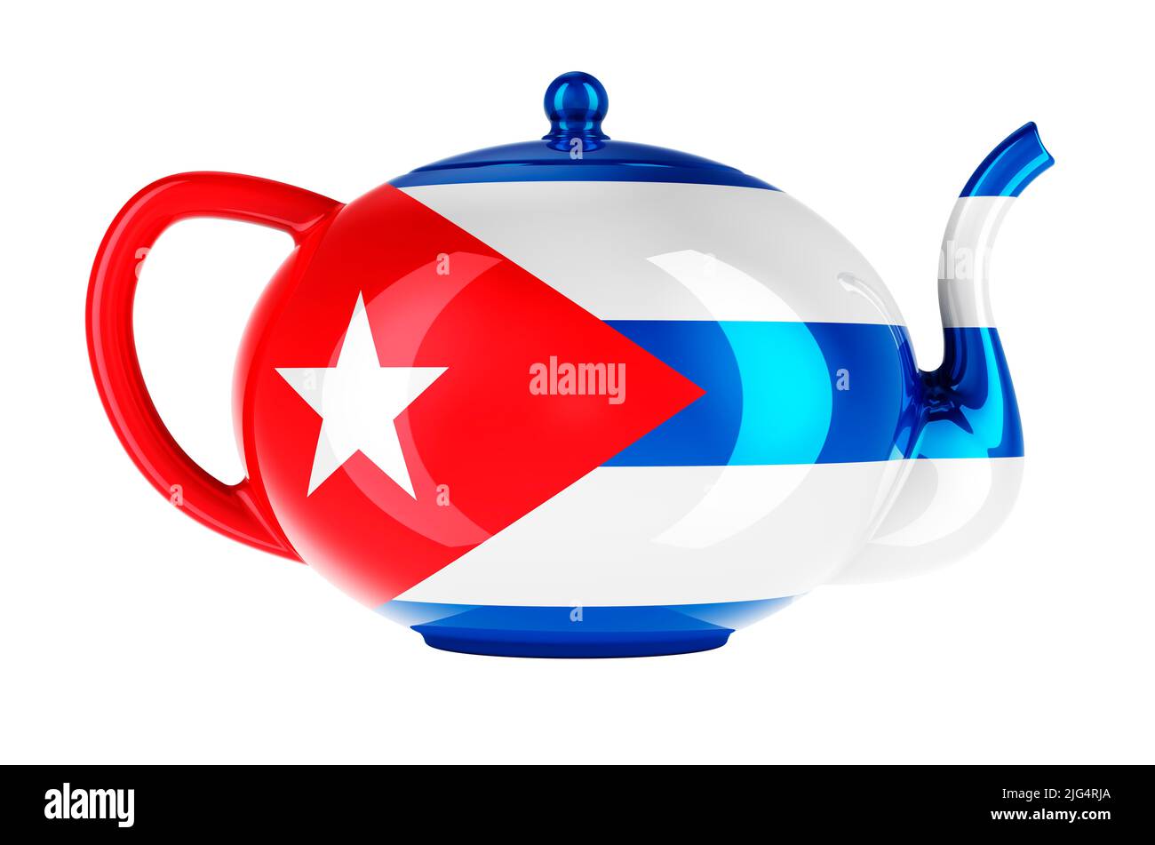 Teapot with Cuban flag, 3D rendering isolated on white background Stock ...