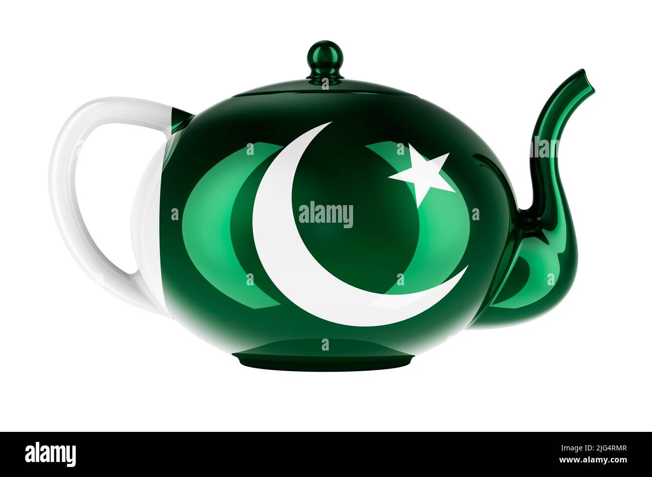 Teapot with Pakistani flag, 3D rendering isolated on white background ...