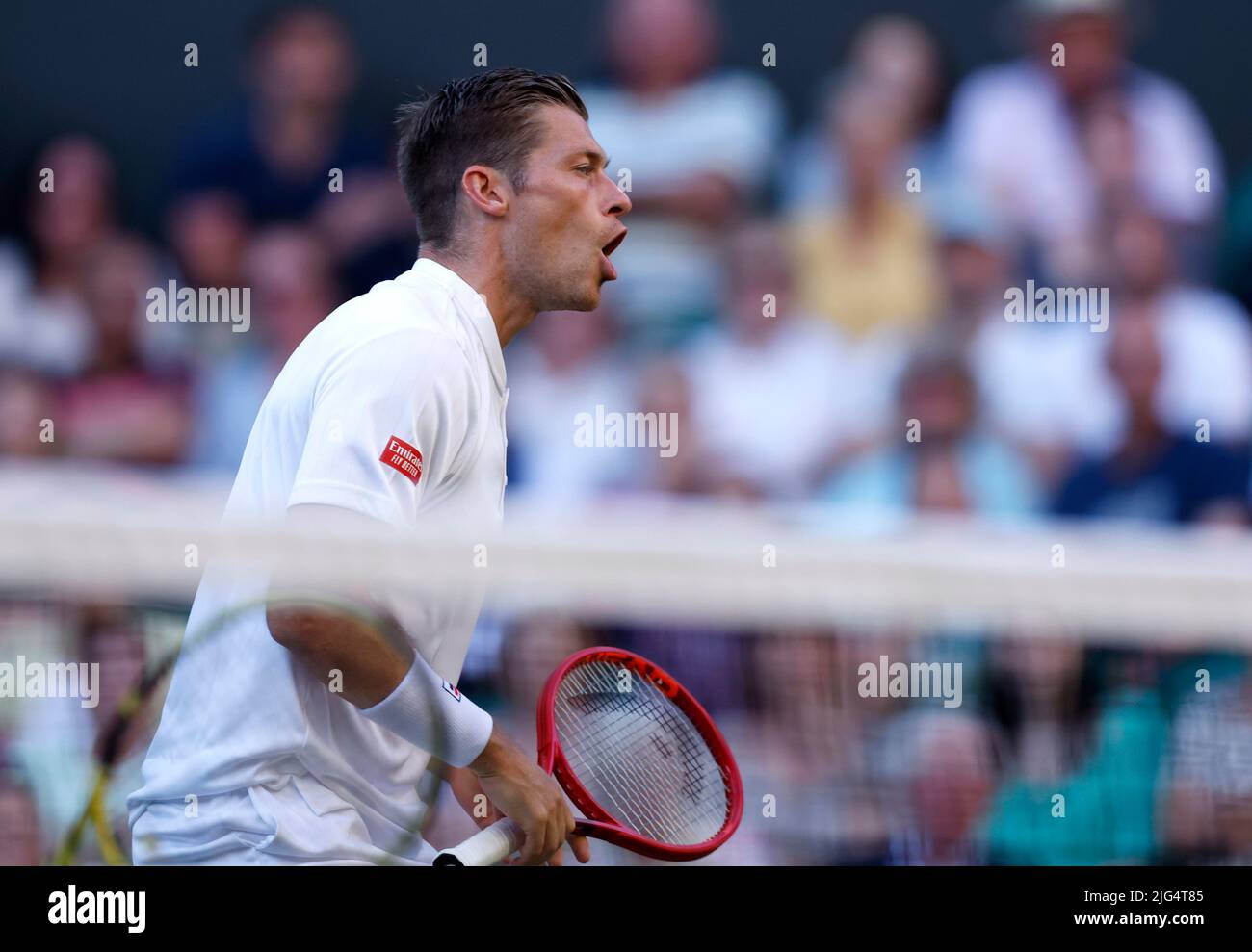 Neal Skupski reacts with team mate Desirae Krawczyk against Matthew ...