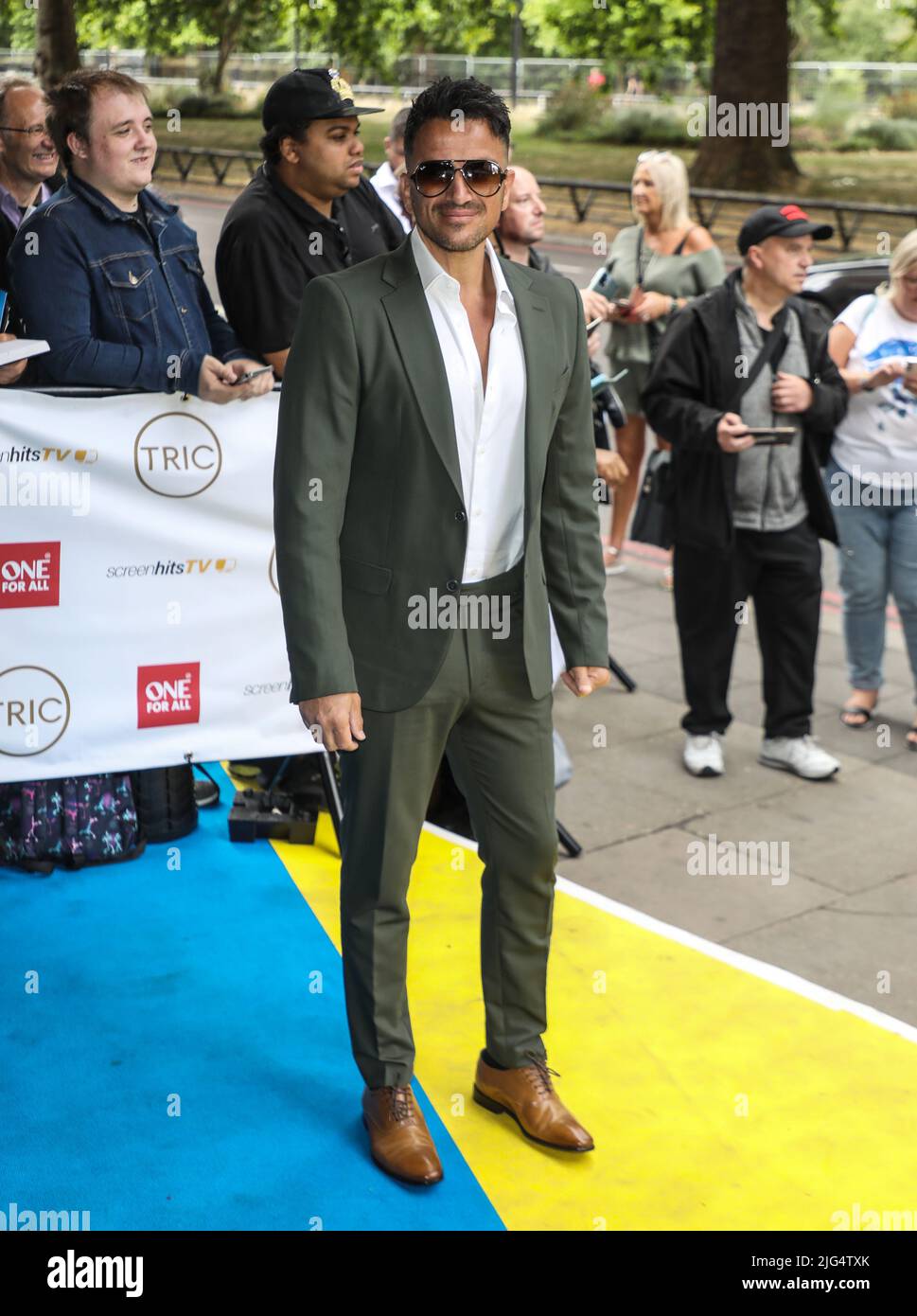 Peter Andre seen arriving for the TRIC Awards 2022 at the Grosvenor ...