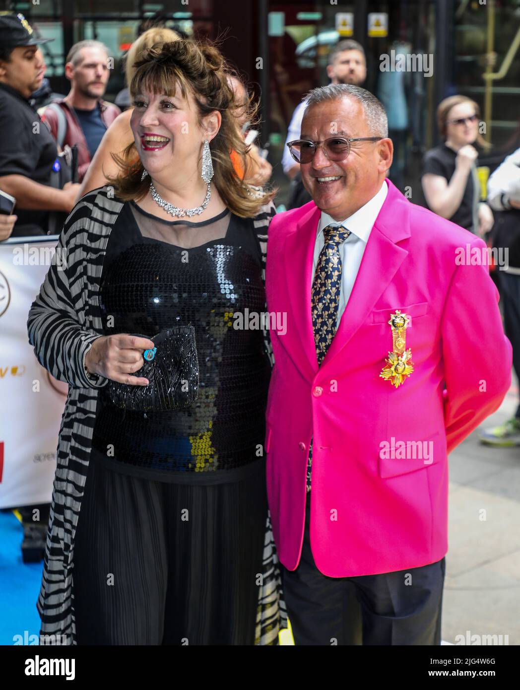 Jill Nalder (L) seen arriving for the TRIC Awards 2022 at the Grosvenor ...