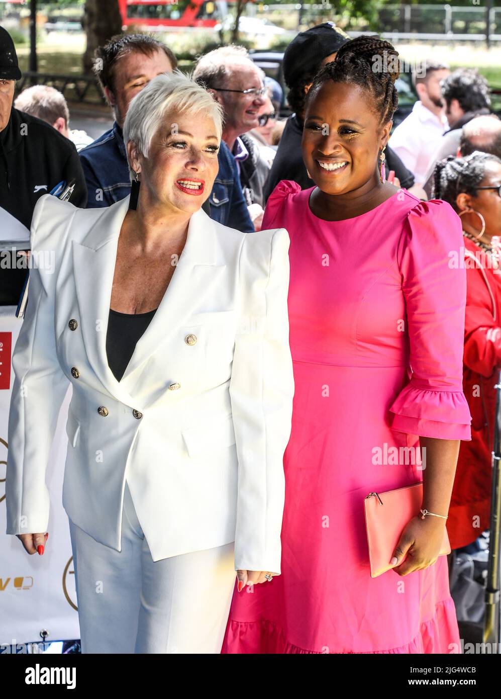 London, UK. 06th July, 2022. Denise Welch and Charlene White seen ...