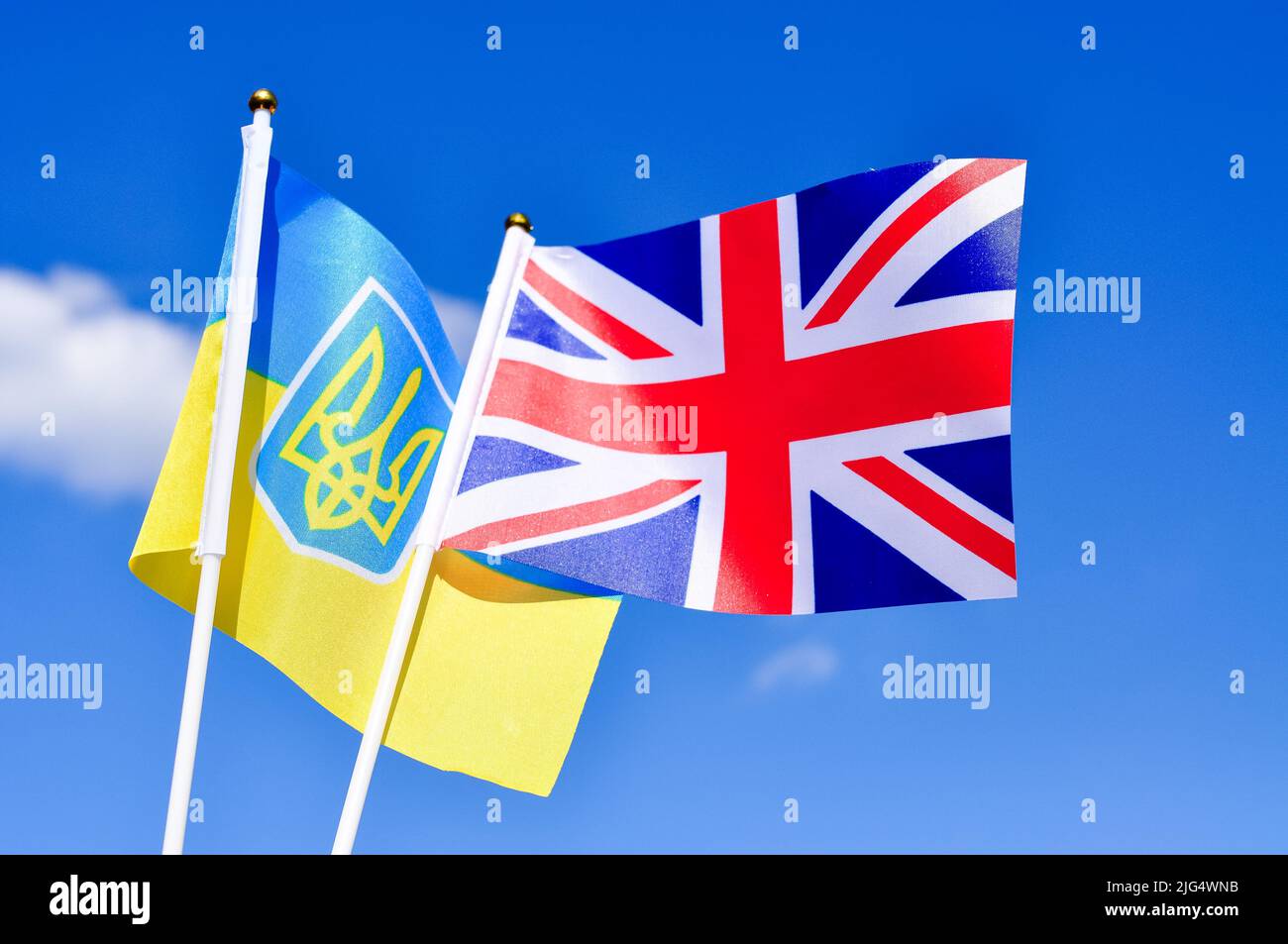 Union jack ukrainian flags hi-res stock photography and images - Alamy
