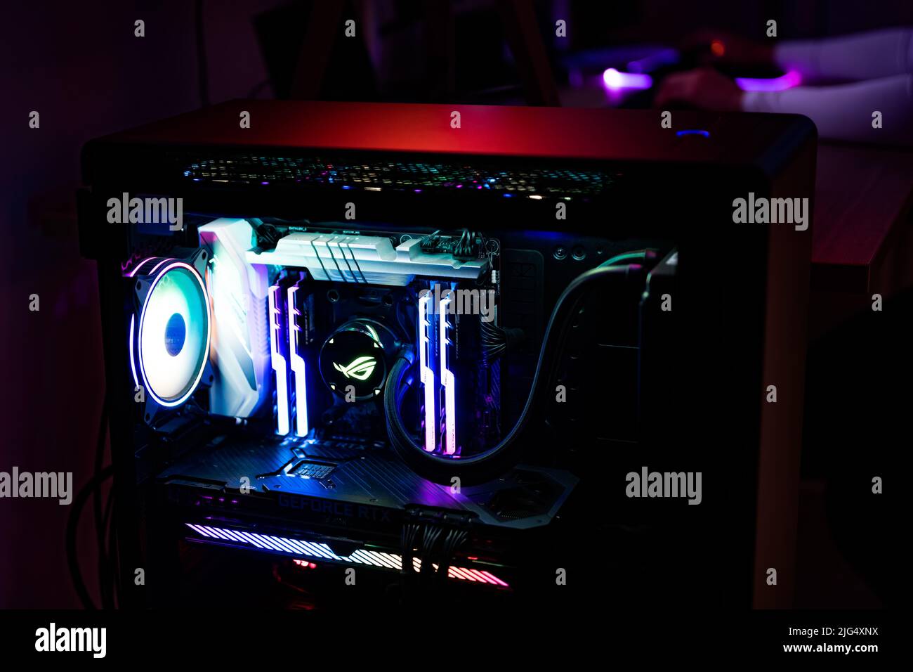 Computer on chair arm hi-res stock photography and images - Alamy