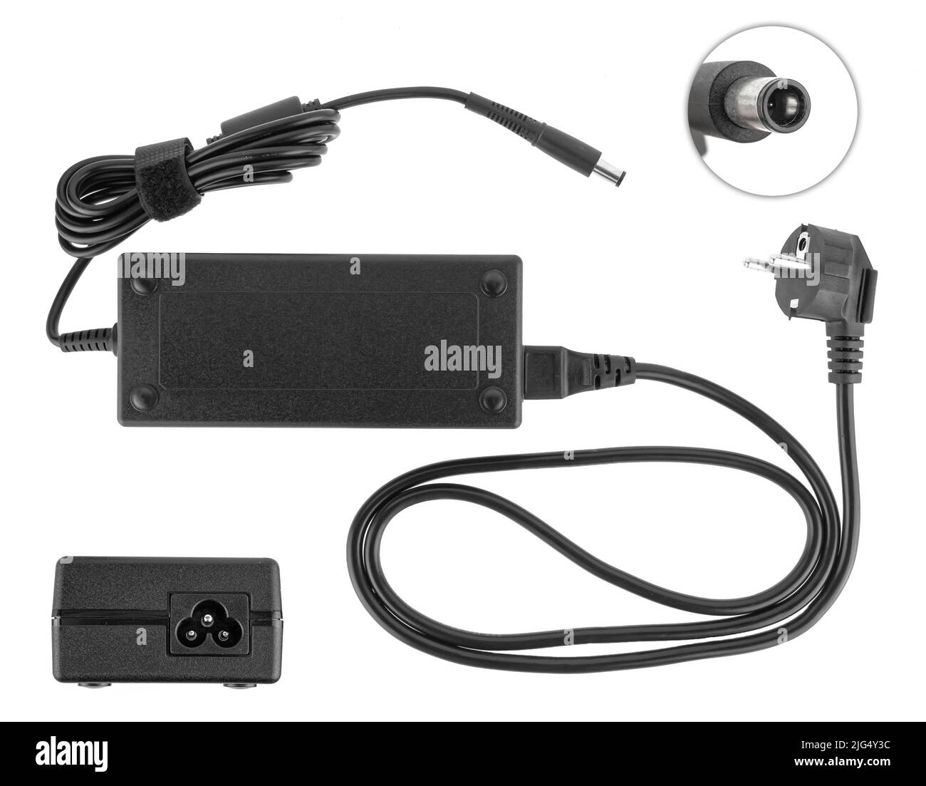 laptop power adapter on white background, collage Stock Photo - Alamy