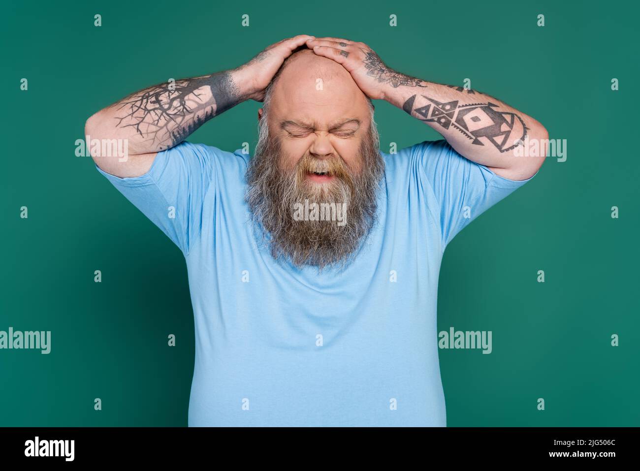 Bald head tattooed hi-res stock photography and images - Alamy