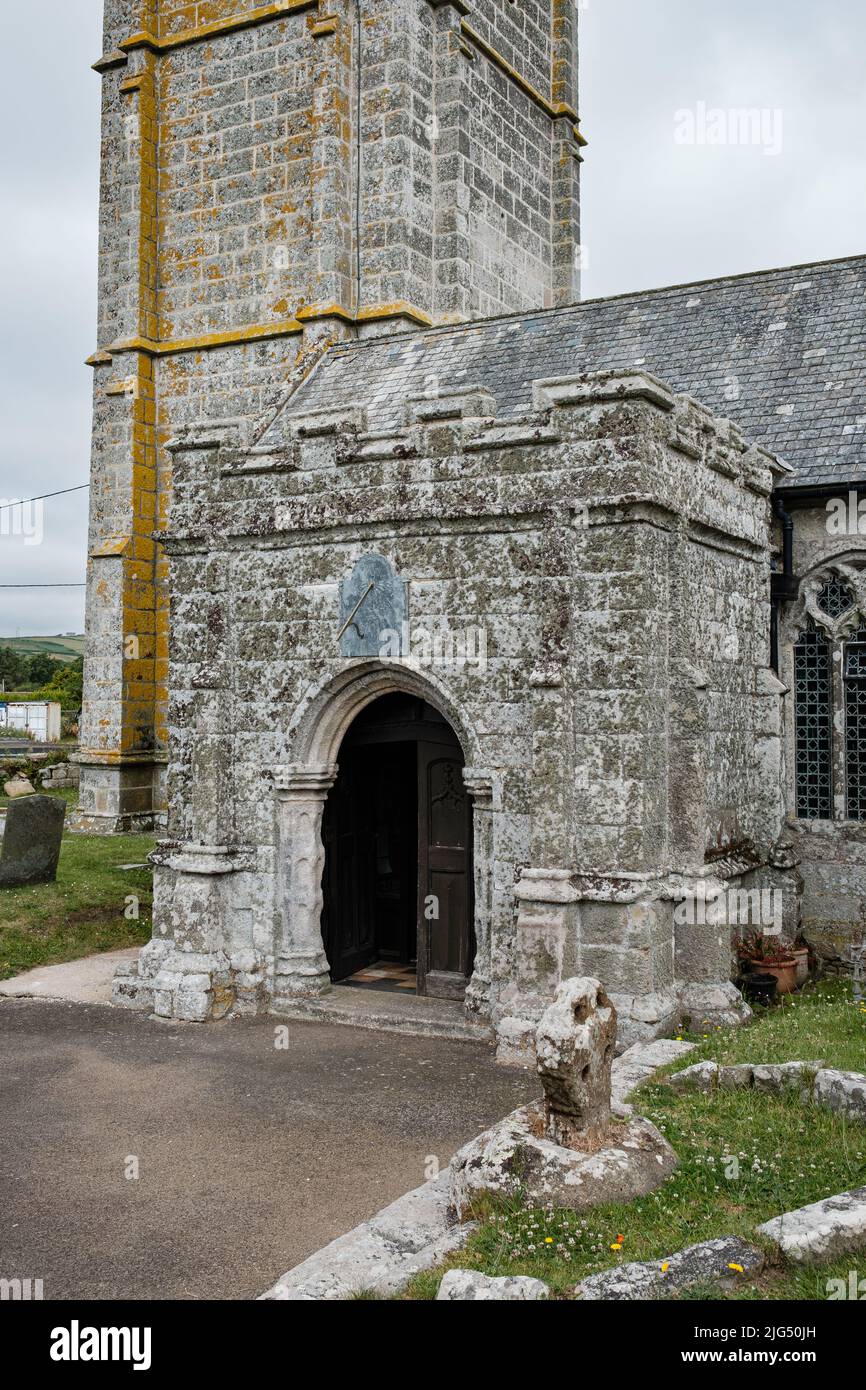 View in and around St Breaca Parish Church in Breage, Helston, Cornwall ...