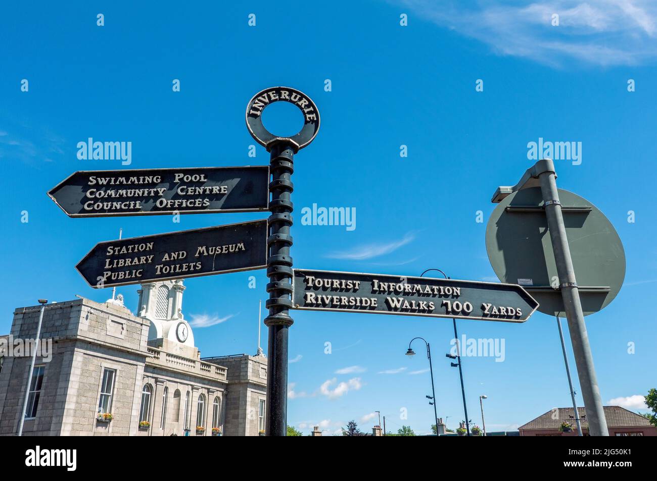 Signs directing you to your destination, Inverurie, Aberdeenshire ...