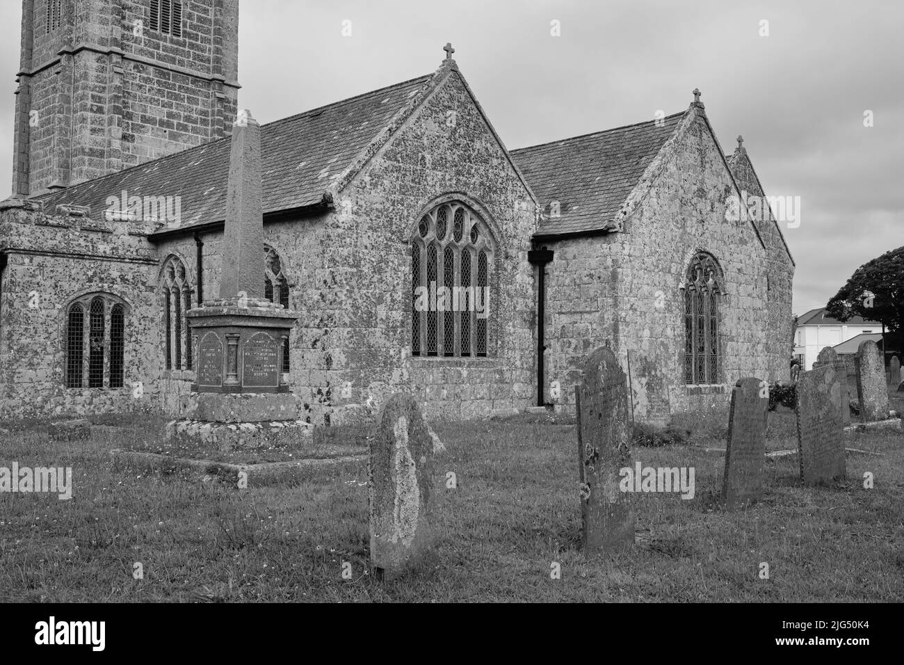View in and around St Breaca Parish Church in Breage, Helston, Cornwall ...