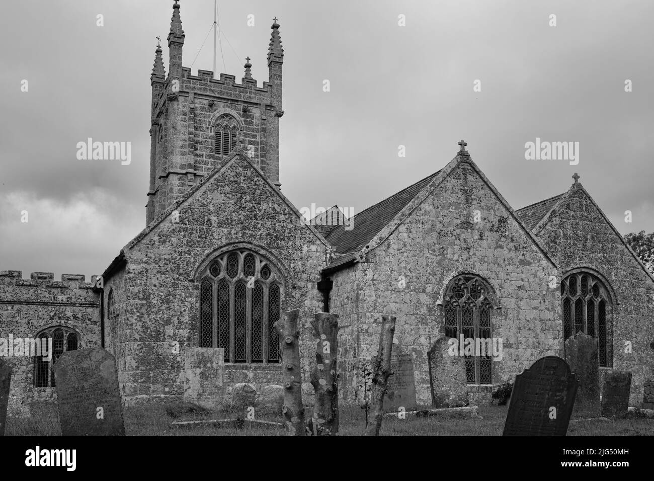 View in and around St Breaca Parish Church in Breage, Helston, Cornwall ...