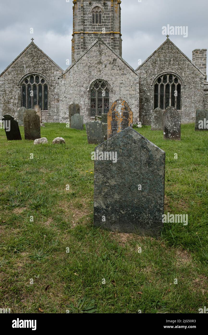 View in and around St Breaca Parish Church in Breage, Helston, Cornwall ...