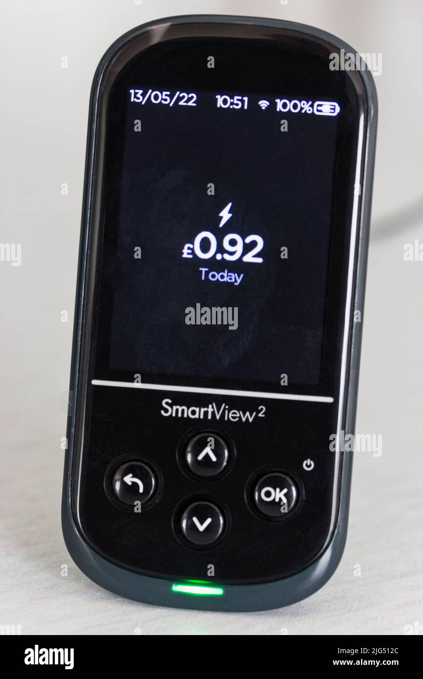 Electricity smartmeter, SmartView2, measuring domestic usage Stock ...