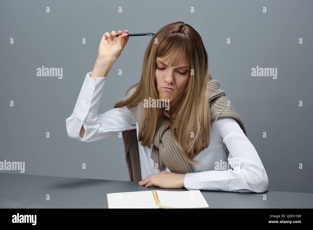Funny Women Scratching In Office