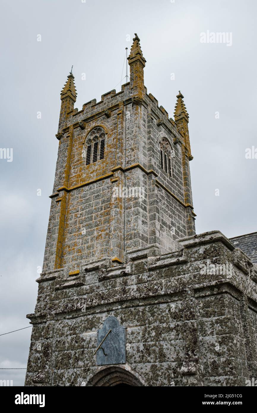 View in and around St Breaca Parish Church in Breage, Helston, Cornwall ...