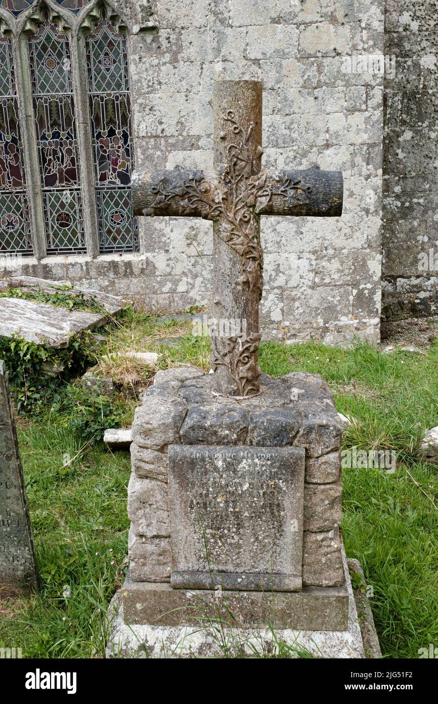 View in and around St Breaca Parish Church in Breage, Helston, Cornwall ...