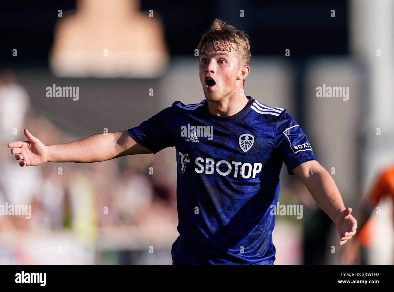 Leeds United's Joe Gelhardt during the pre-season friendly match at the ...