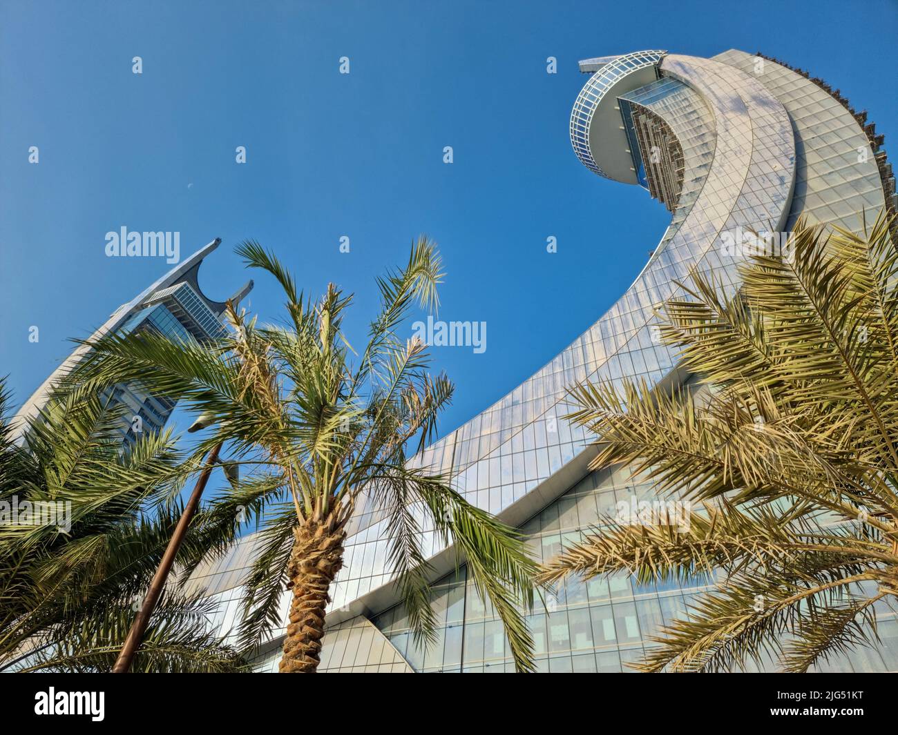 Katara Twin Tower Hotel, Lusail Marina Park Doha, Qatar Stock Photo - Alamy