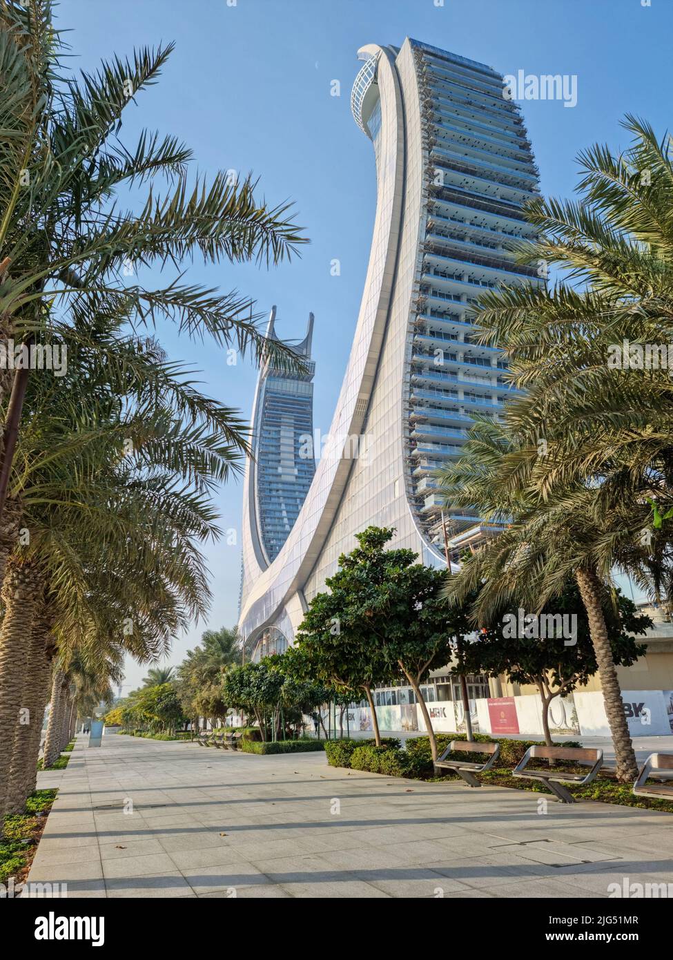 Katara twin tower hi-res stock photography and images - Alamy
