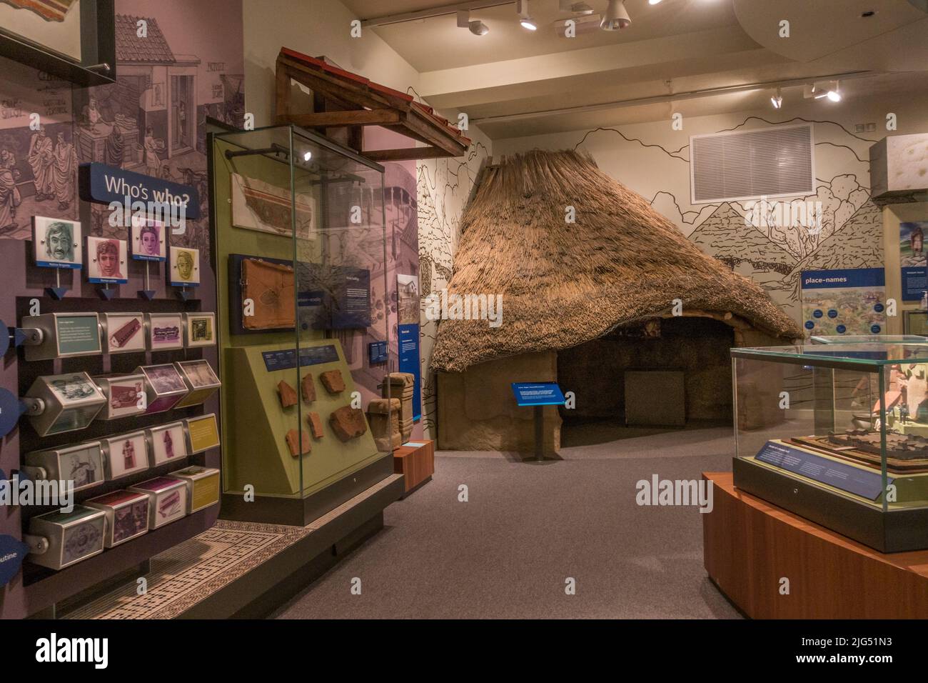 General view of displays inside the Leeds City Museum in Leeds, UK ...