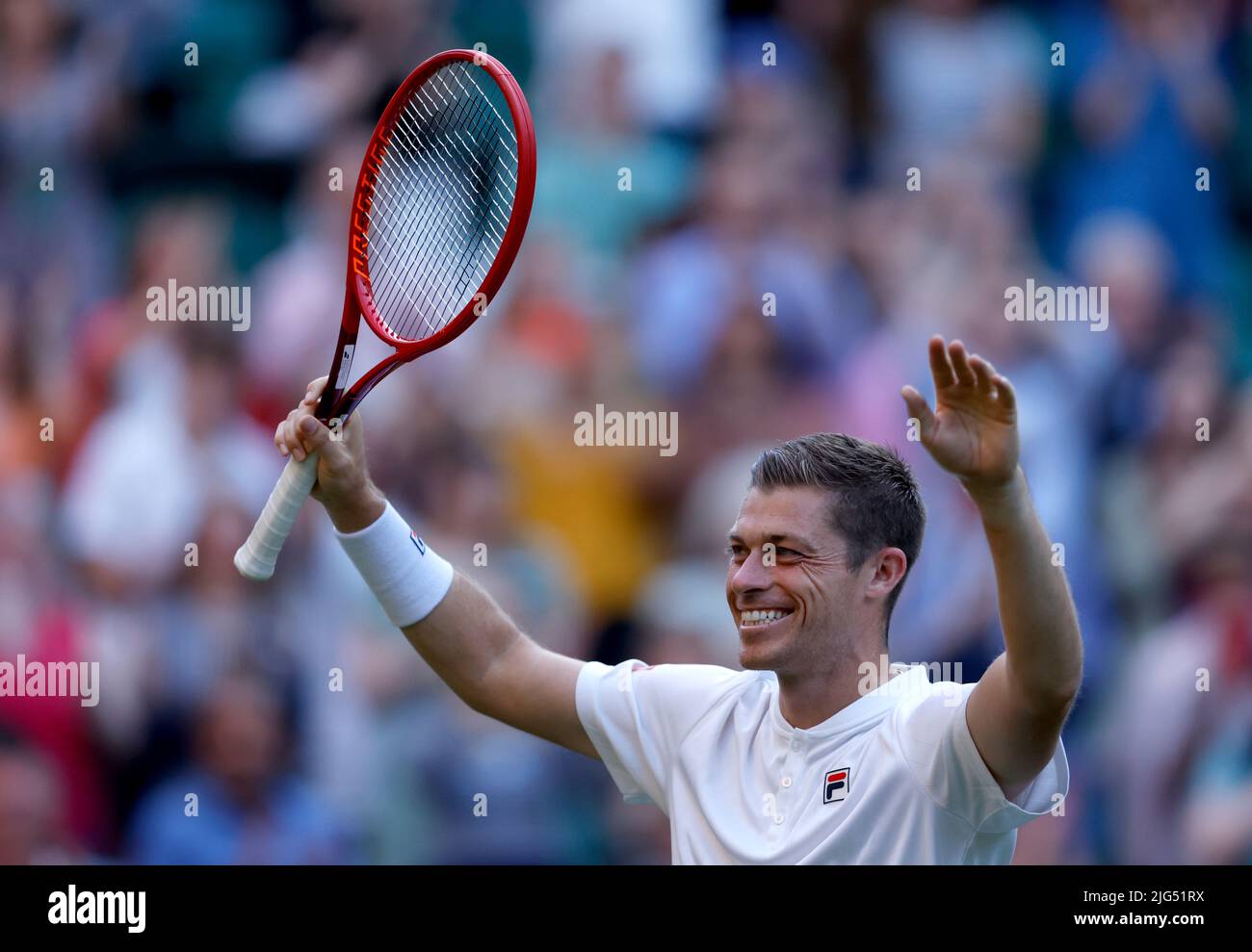 Neal Skupsk celebrates after winning his match with Desirae Krawczyk ...