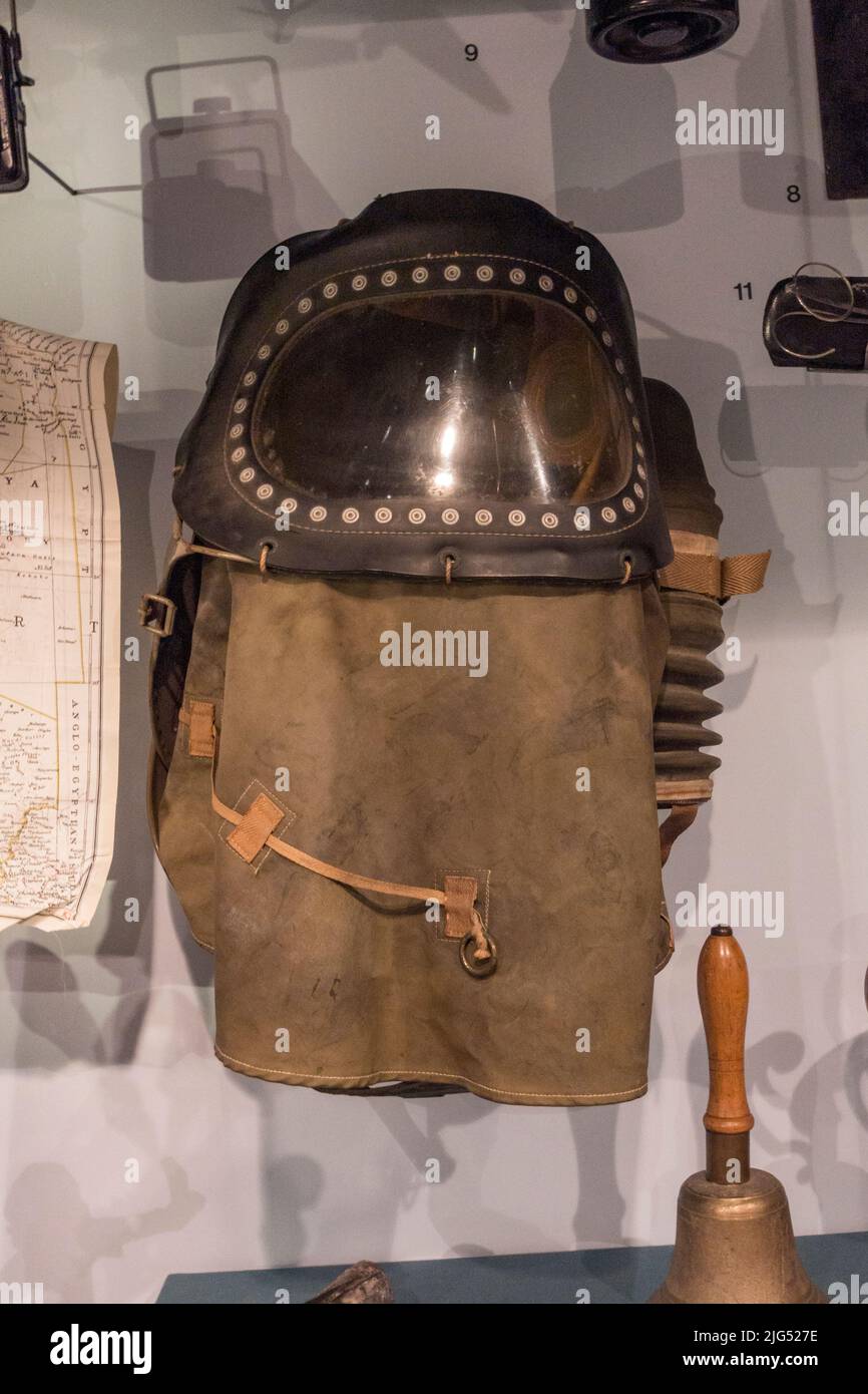A babys gas mask from World War II (c1939) on display in the UK Stock ...