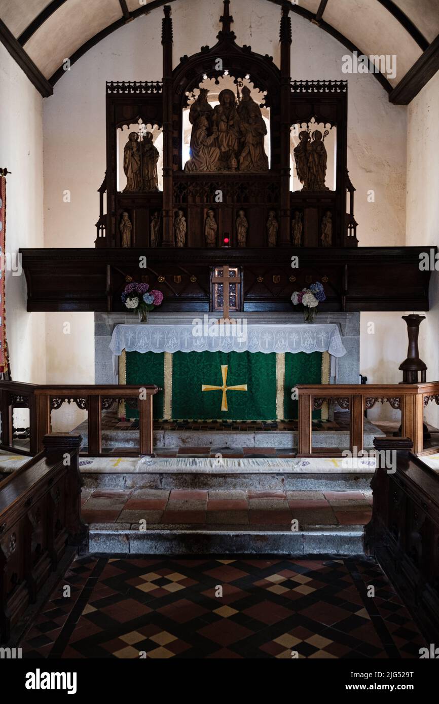 View in and around St Breaca Parish Church in Breage, Helston, Cornwall ...