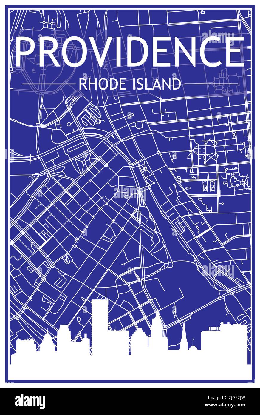 Technical drawing printout city poster with panoramic skyline and hand ...