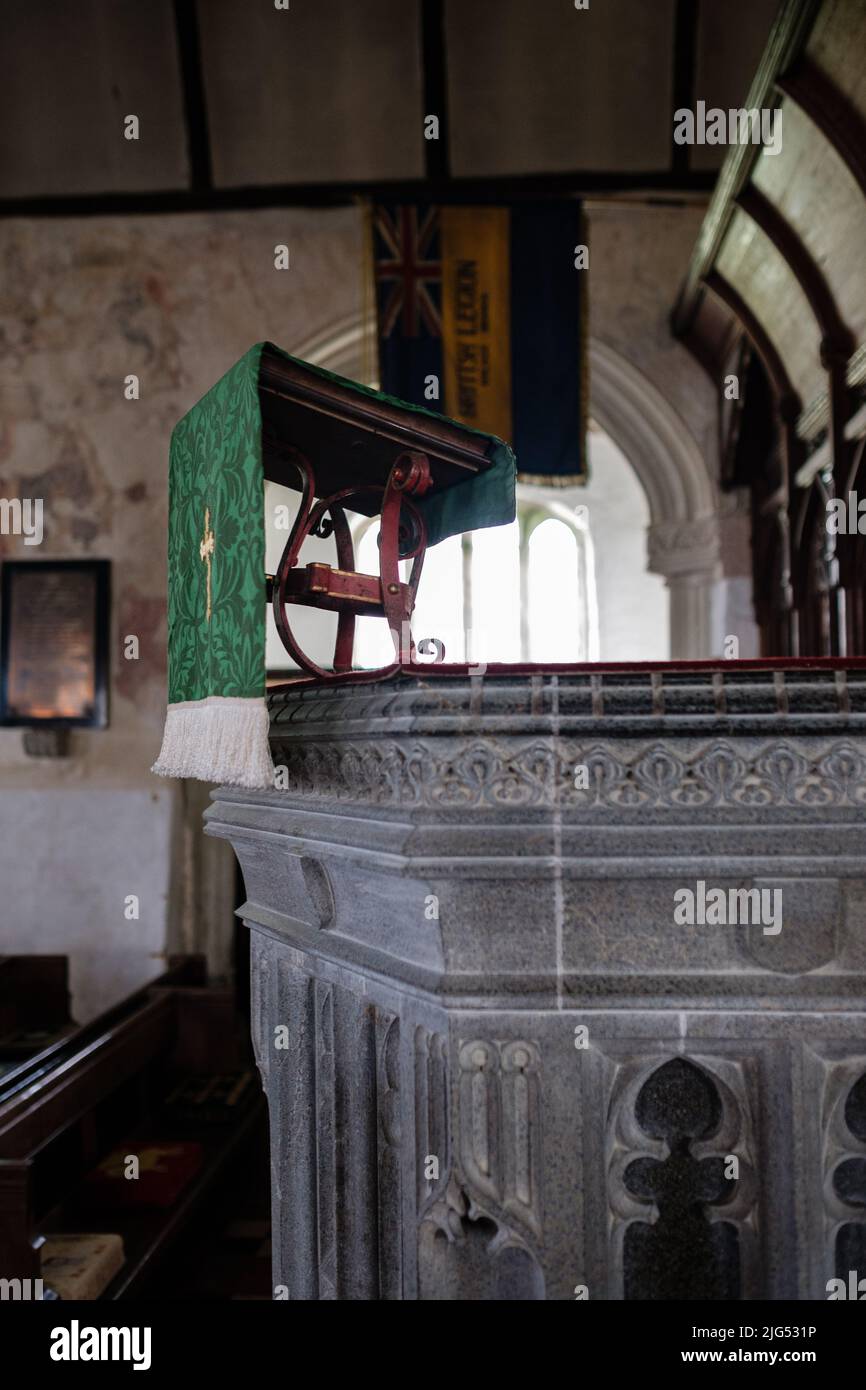 View in and around St Breaca Parish Church in Breage, Helston, Cornwall ...