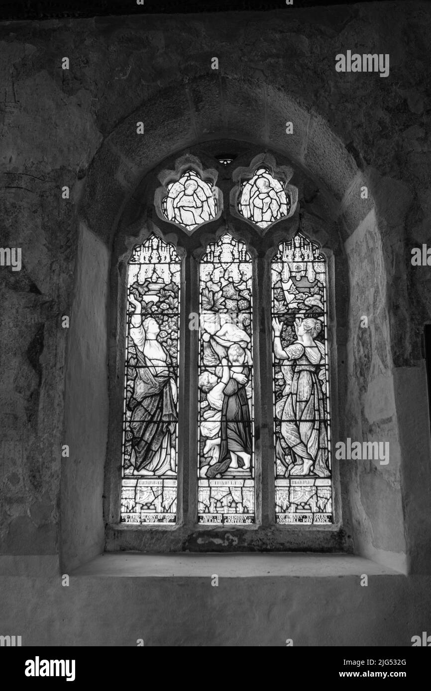 View in and around St Breaca Parish Church in Breage, Helston, Cornwall ...
