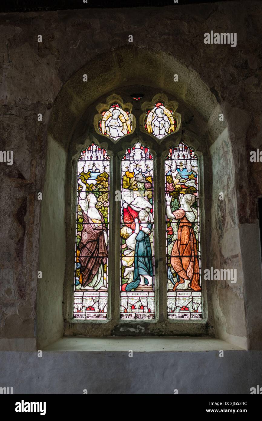 View in and around St Breaca Parish Church in Breage, Helston, Cornwall ...