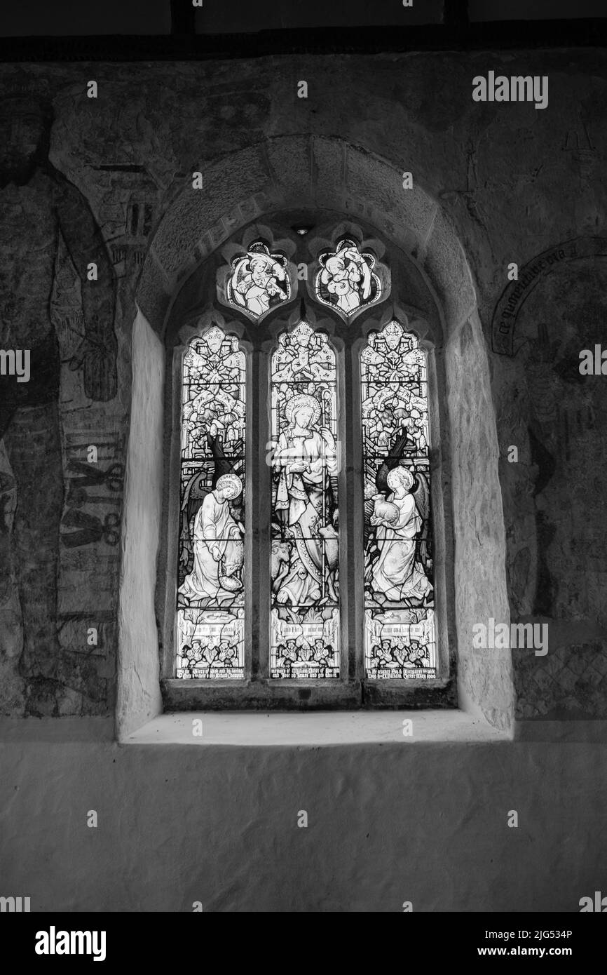 View in and around St Breaca Parish Church in Breage, Helston, Cornwall ...