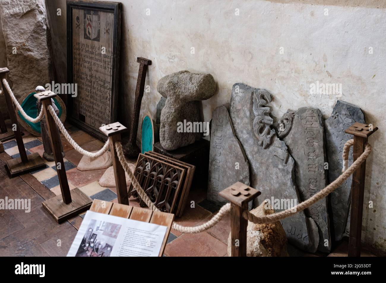 View in and around St Breaca Parish Church in Breage, Helston, Cornwall ...