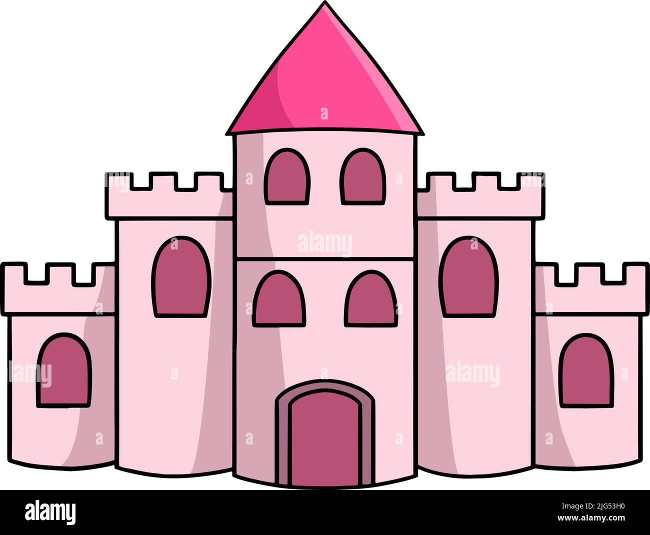 Castle Cartoon Colored Clipart Illustration Stock Vector Image & Art ...