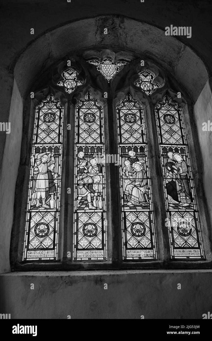 View in and around St Breaca Parish Church in Breage, Helston, Cornwall ...