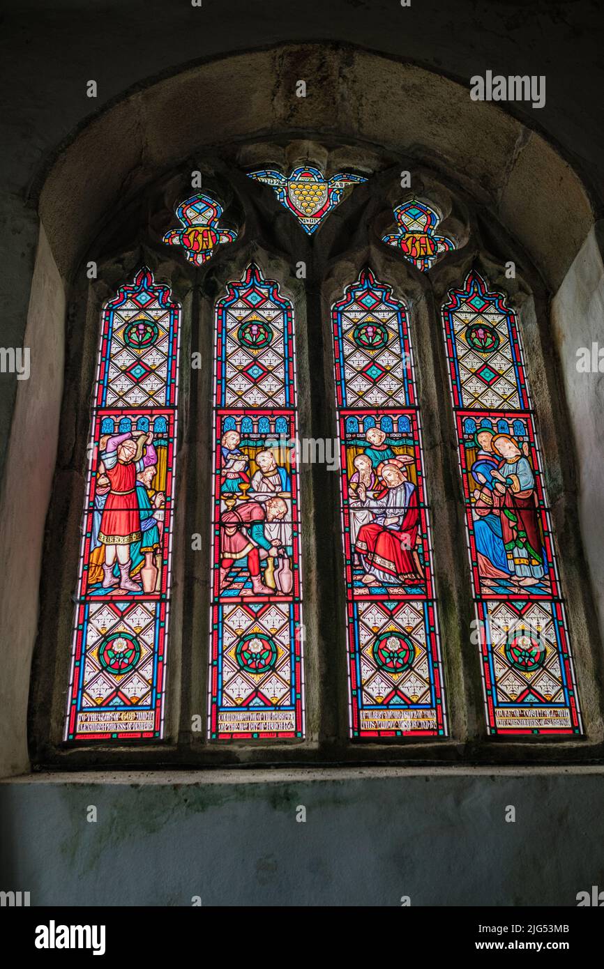 View in and around St Breaca Parish Church in Breage, Helston, Cornwall ...