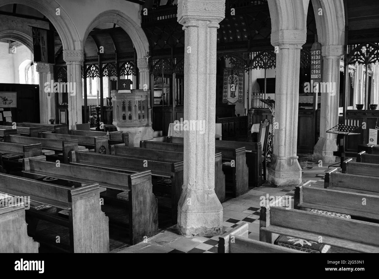 View in and around St Breaca Parish Church in Breage, Helston, Cornwall ...